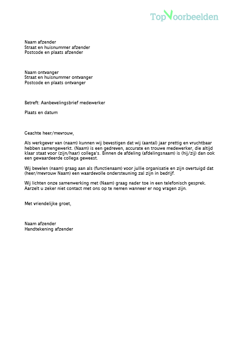 Zakelijke brief